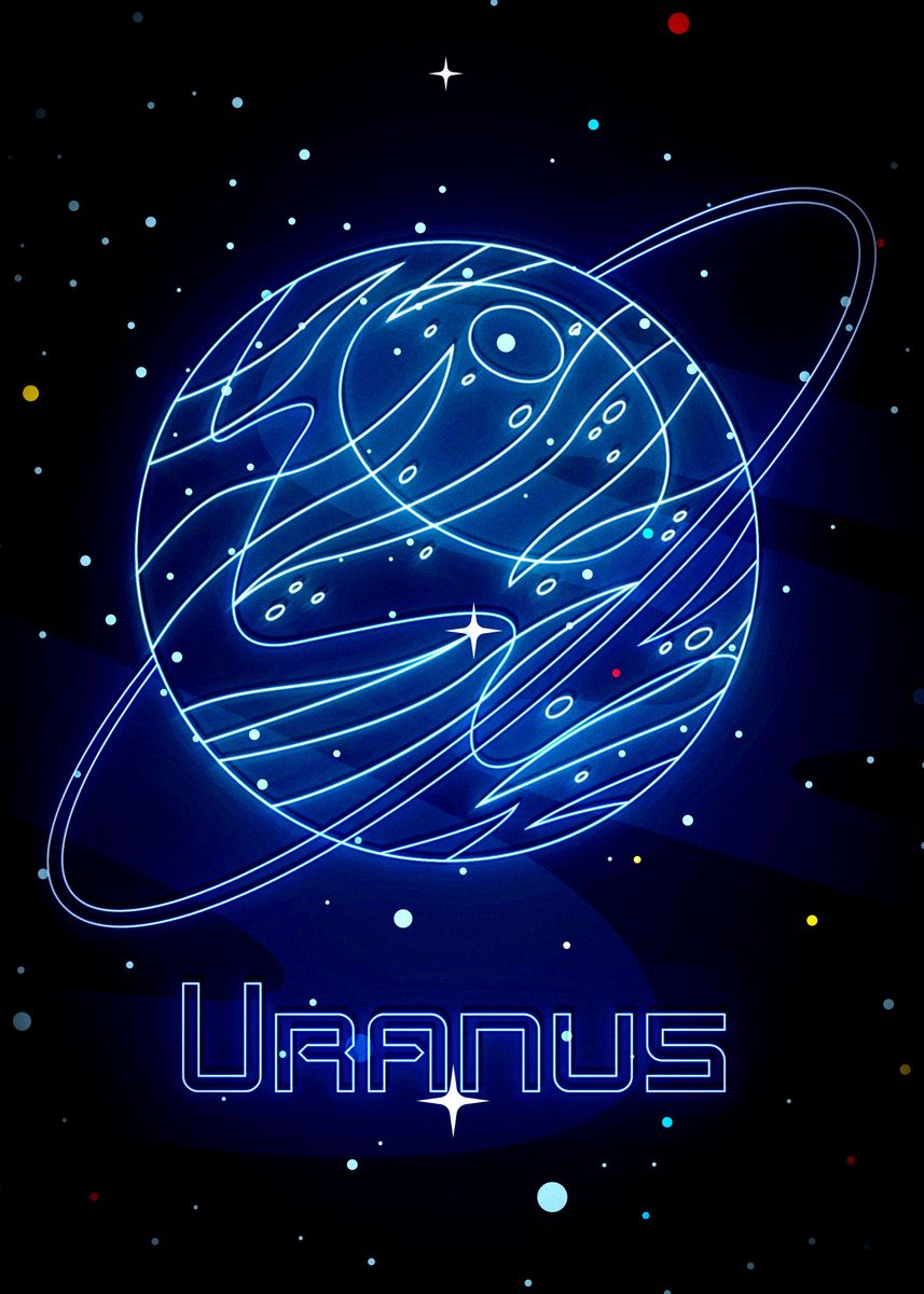 'Uranus' Poster, picture, metal print, paint by Black Iris | Displate