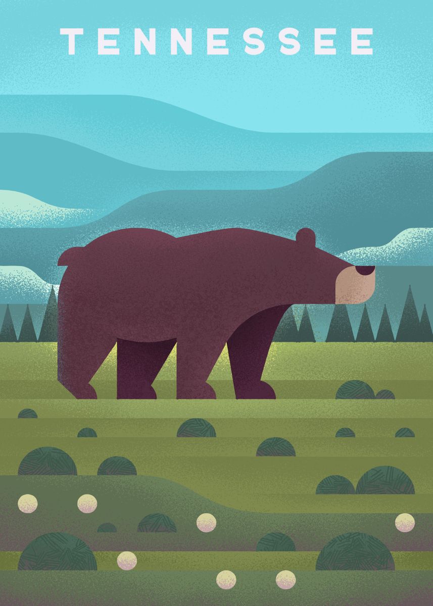 'Tennessee' Poster, picture, metal print, paint by Sam Kal | Displate