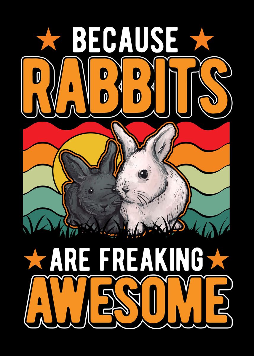 'Rabbit Stable Bunny' Poster, picture, metal print, paint by ...