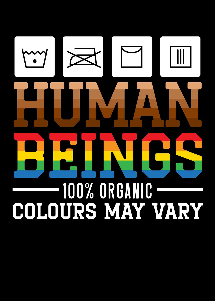 'Human Beings' Poster, picture, metal print, paint by NAO | Displate