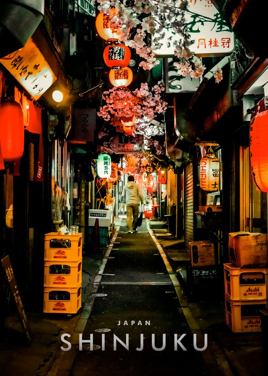 'Shinjuku Japan' Poster, picture, metal print, paint by Oneil ...