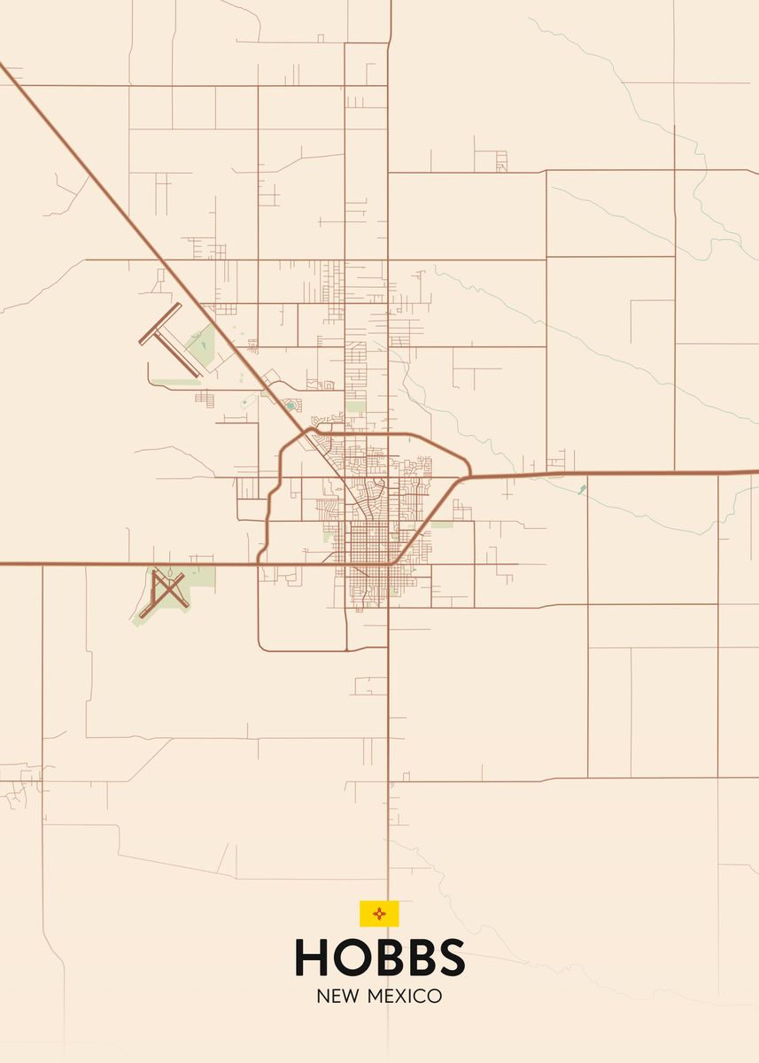 'Hobbs NM' Poster, picture, metal print, paint by IMR Designs | Displate