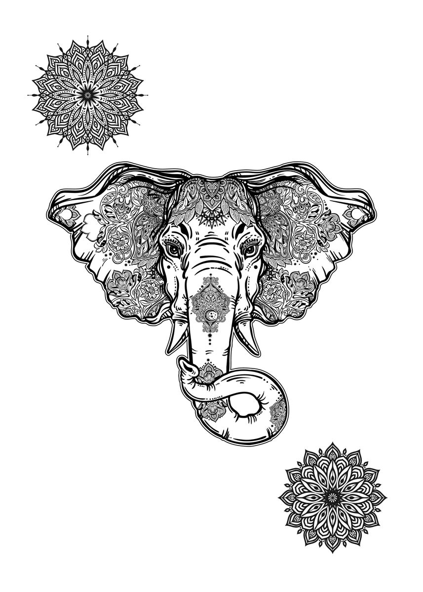 'elephant art' Poster by Lardis Art | Displate