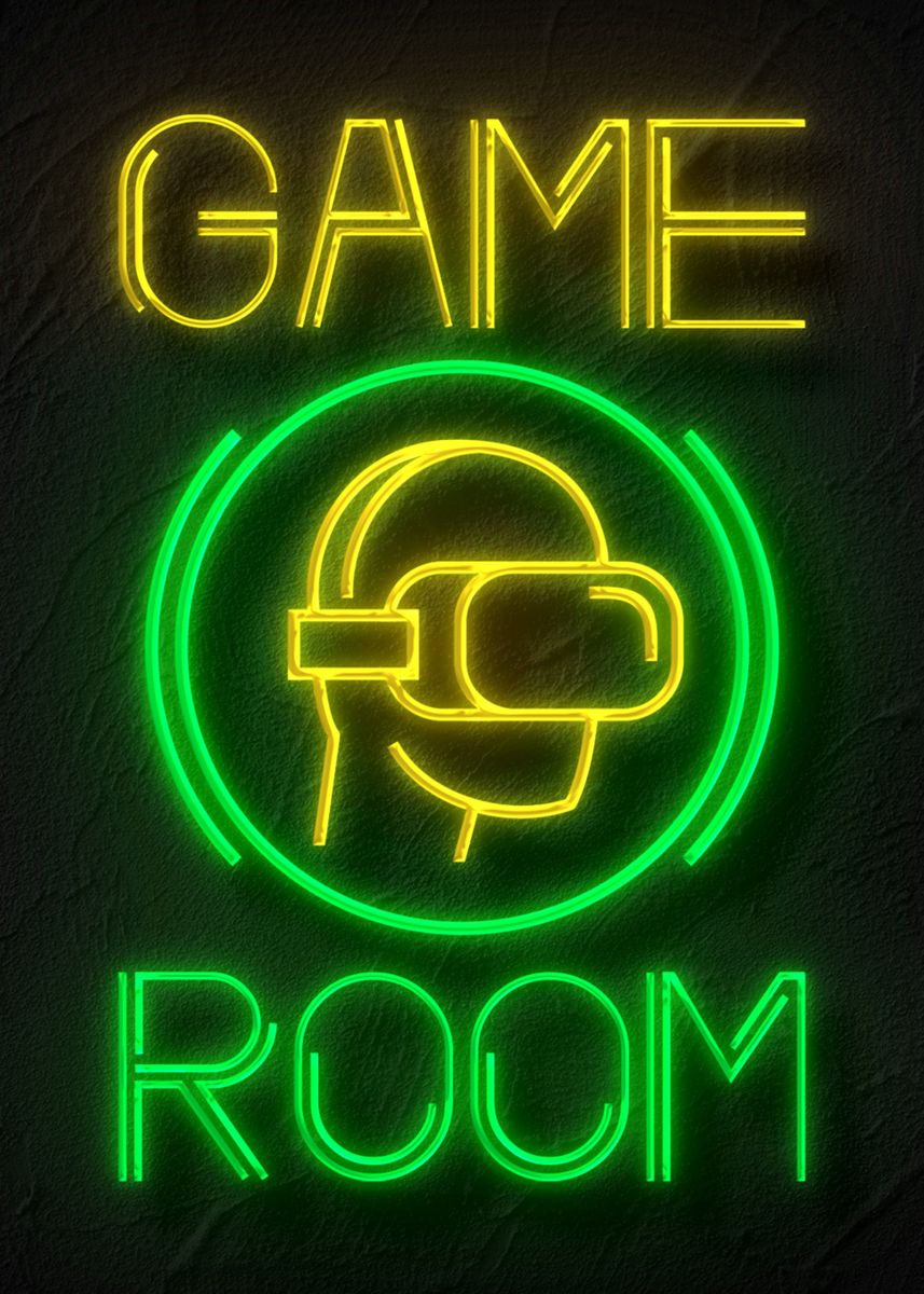 'Game Room' Poster, picture, metal print, paint by supergaff | Displate