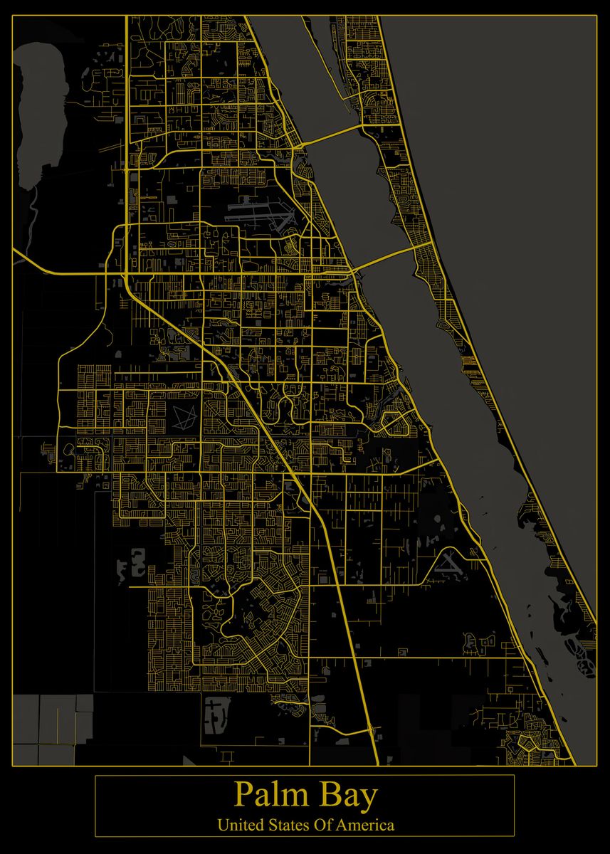 'Palm Bay USA' Poster, picture, metal print, paint by Zake Yonkou ...