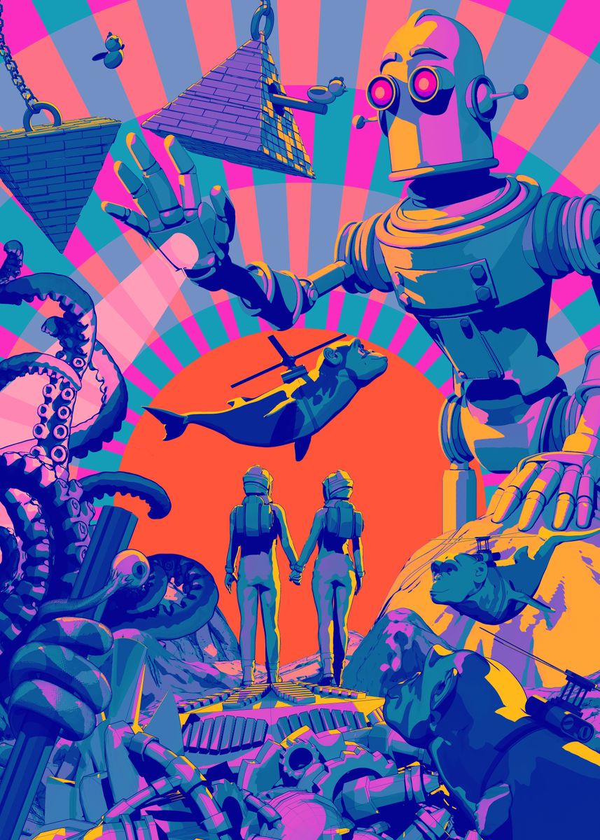 'Space Love' Poster, picture, metal print, paint by Thorsten Schmitt ...