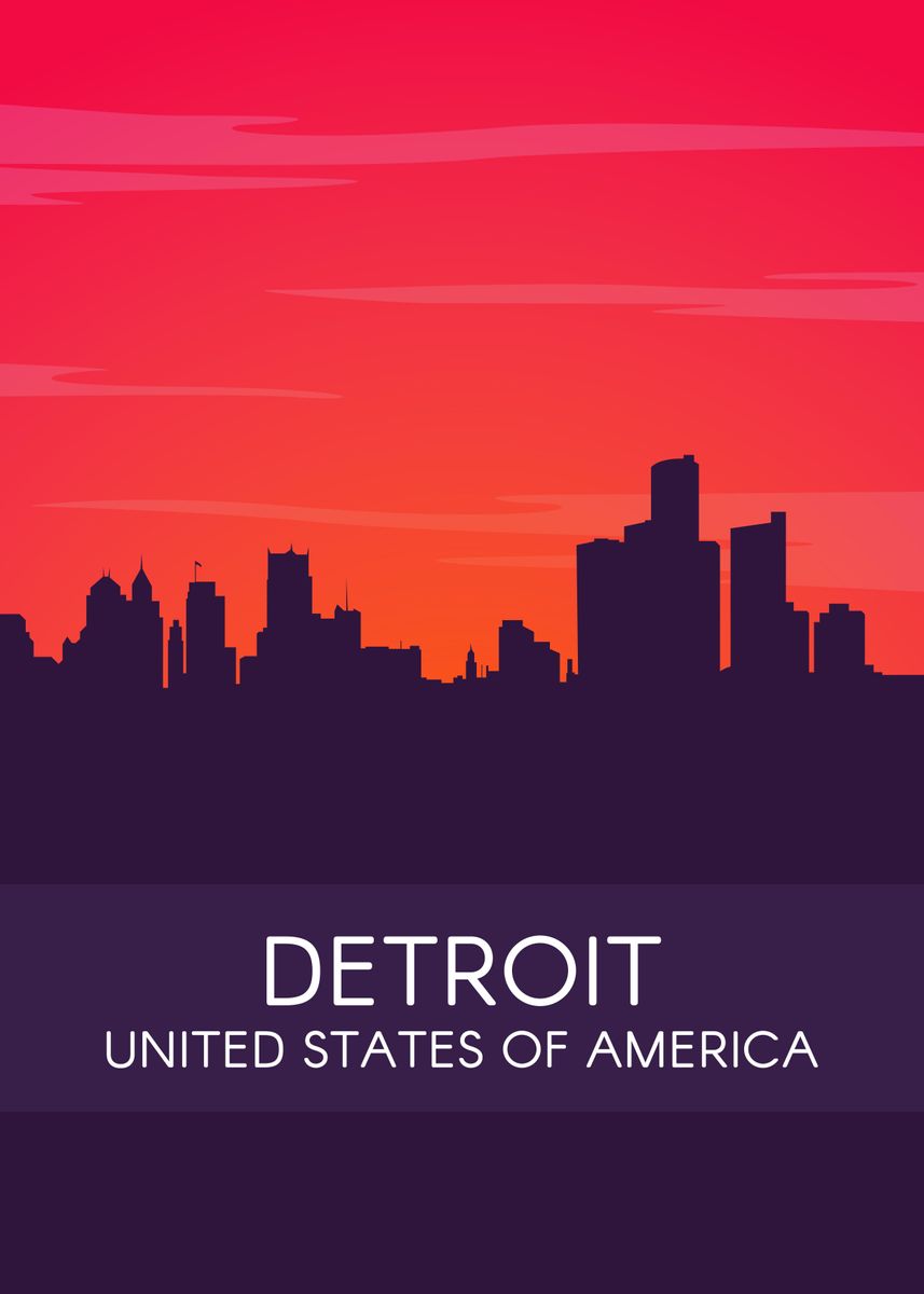 'Detroit' Poster by Evan Arrington | Displate