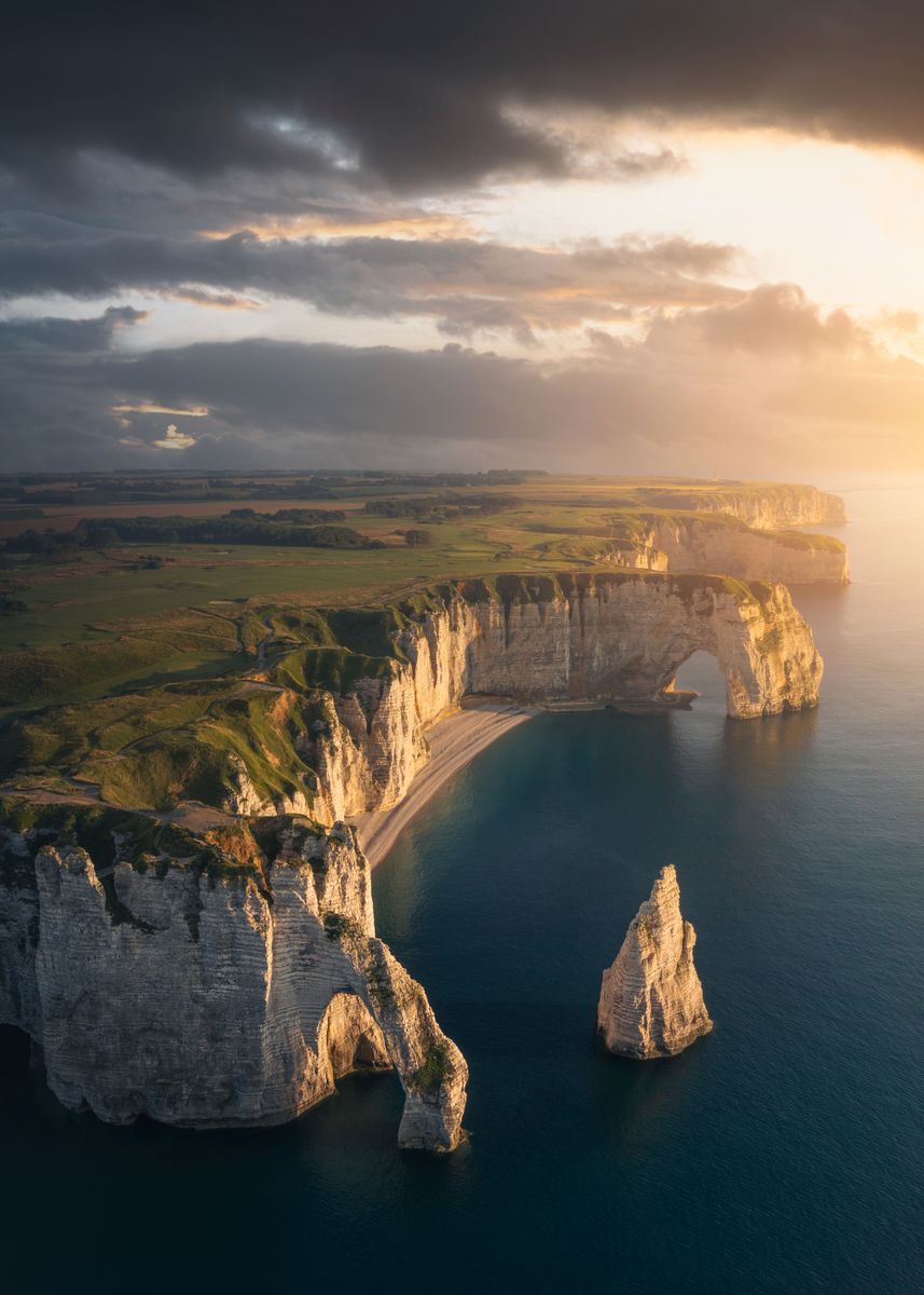 'Coast of France' Poster, picture, metal print, paint by Michelle von ...