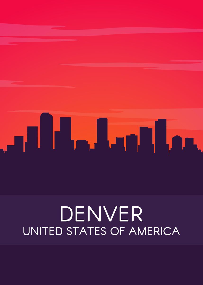 'Denver' Poster, picture, metal print, paint by Evan Arrington | Displate