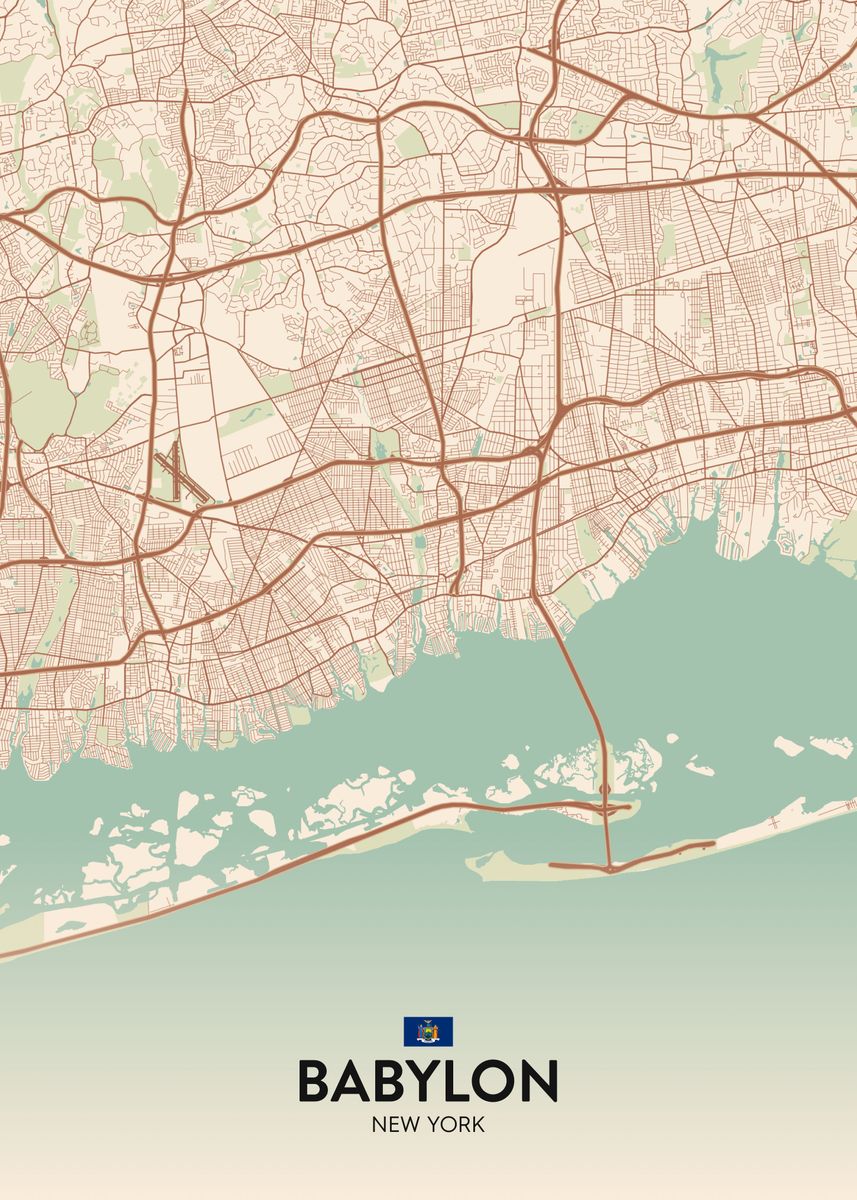 'Babylon NY' Poster, picture, metal print, paint by IMR Designs | Displate