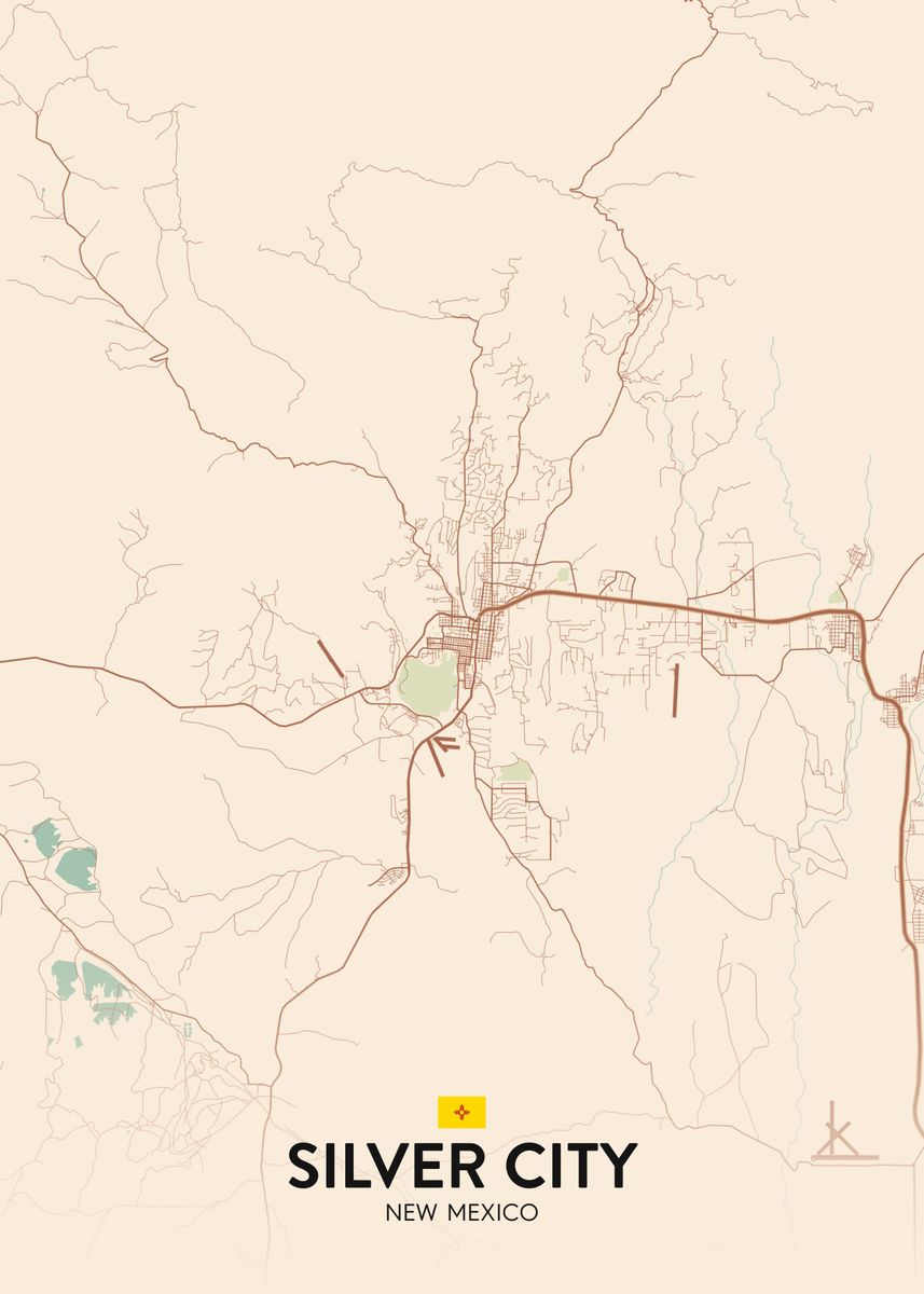 'Silver City NM' Poster, picture, metal print, paint by IMR Designs ...