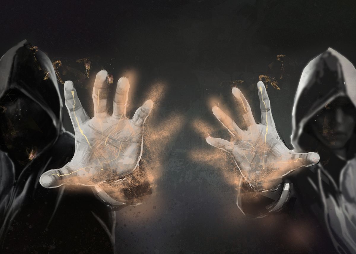 'Hands' Poster by Ghostwire Tokyo | Displate