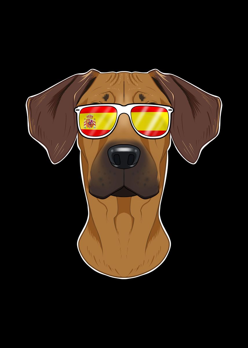 'Rhodesian Ridgeback' Poster, picture, metal print, paint by ...