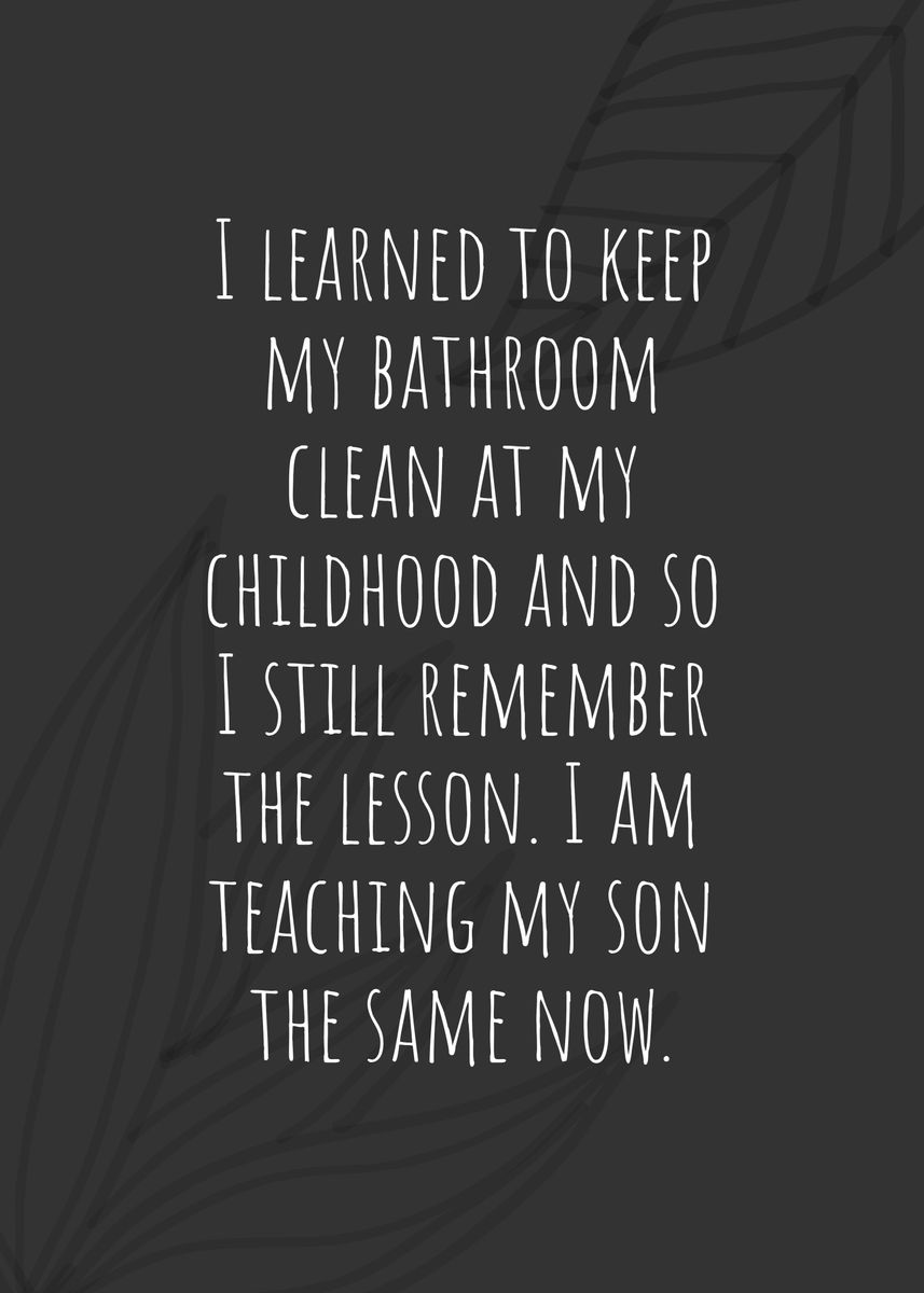 'Bathroom Quote 6' Poster, picture, metal print, paint by 1x Merch ...