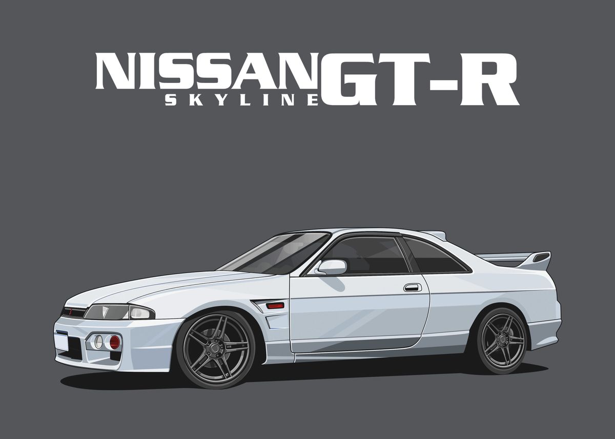 'NISSAN SKYLINE GTR' Poster by capture art | Displate