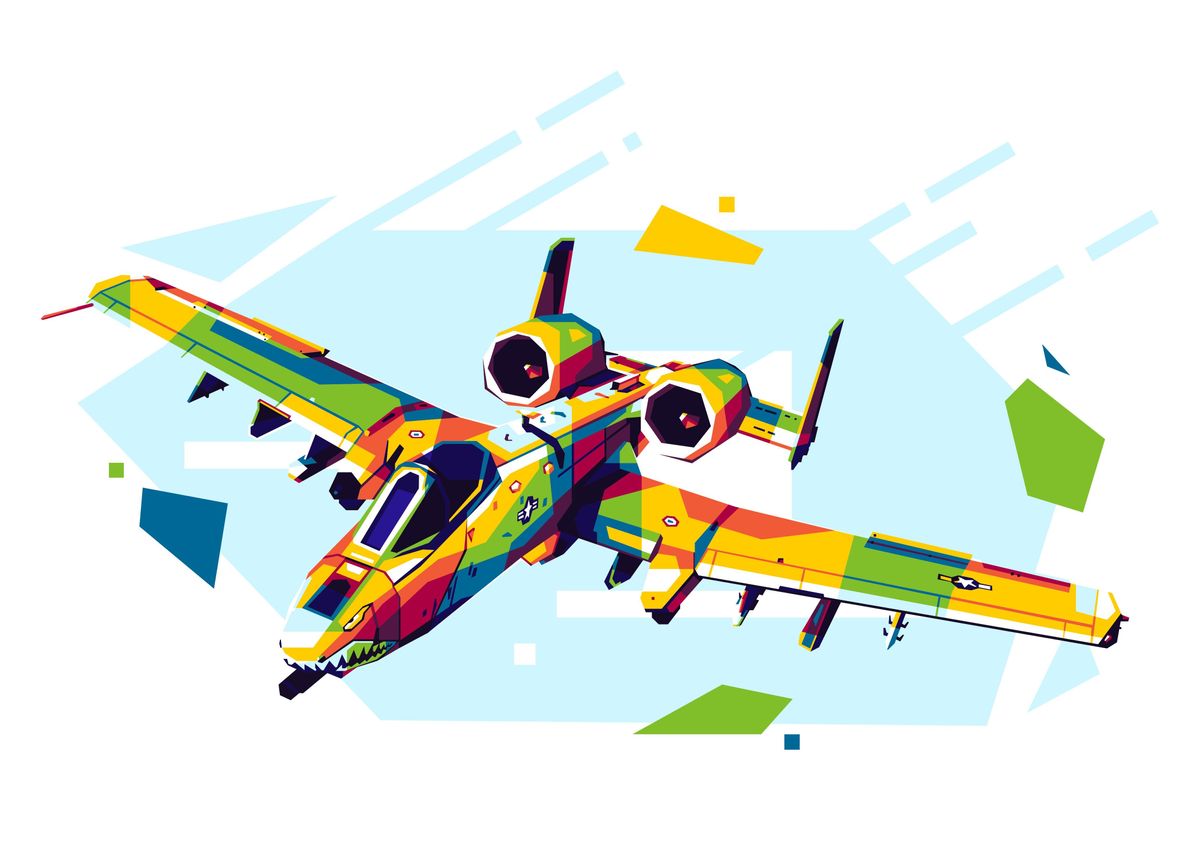 'A 10 Warthog' Poster by Lintang Wicaksono | Displate