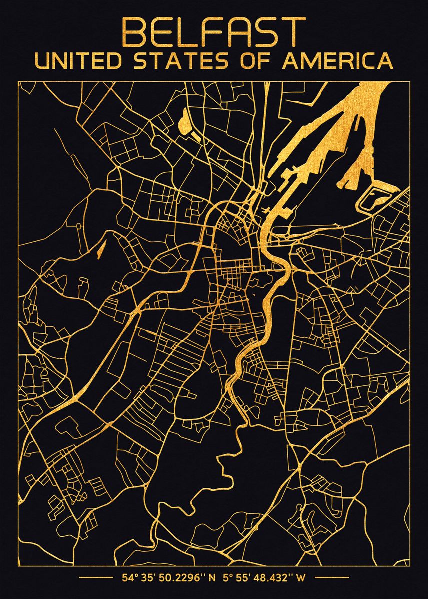 'Belfast UK' Poster by Denis Siggers | Displate