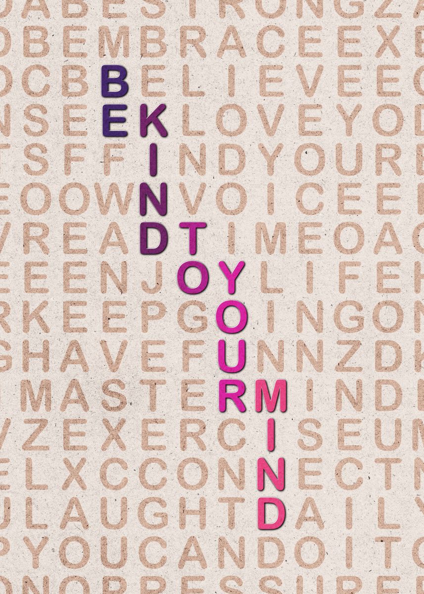 'Be Kind Papercut ' Poster by Lettie Blue | Displate