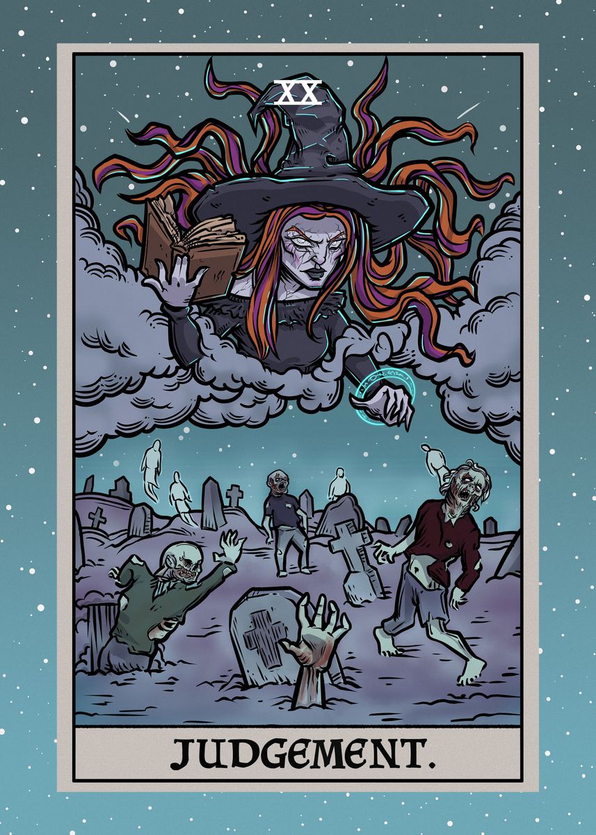 'Judgement Terror Tarot' Poster, picture, metal print, paint by ...
