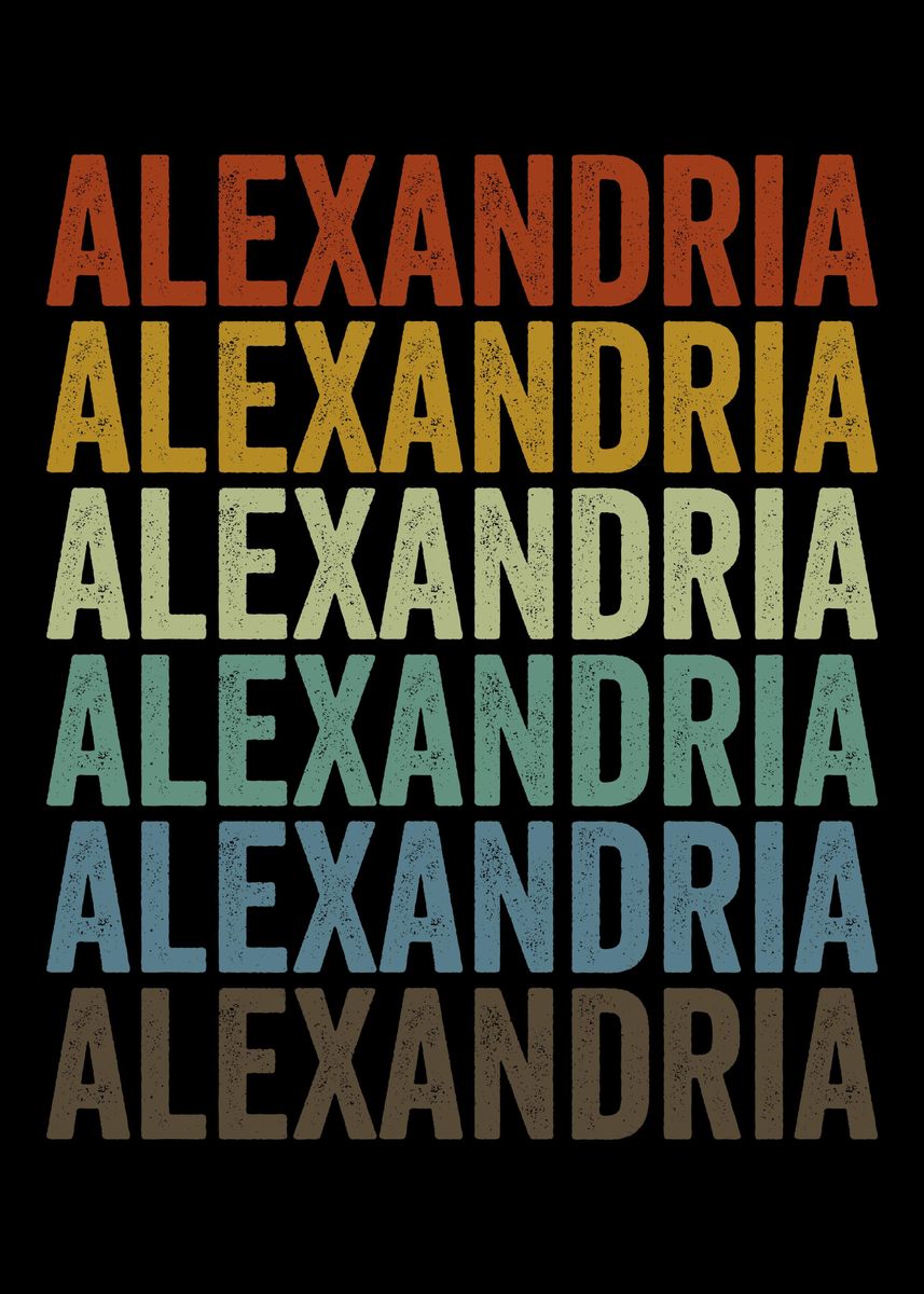 'Alexandria Egypt Retro' Poster, picture, metal print, paint by ...