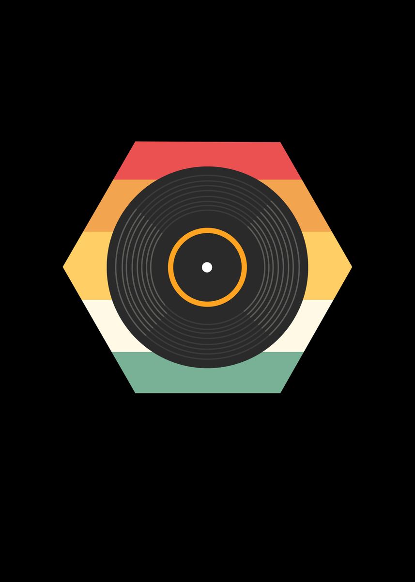 'Vinyl Retro LP Collector' Poster, picture, metal print, paint by ...