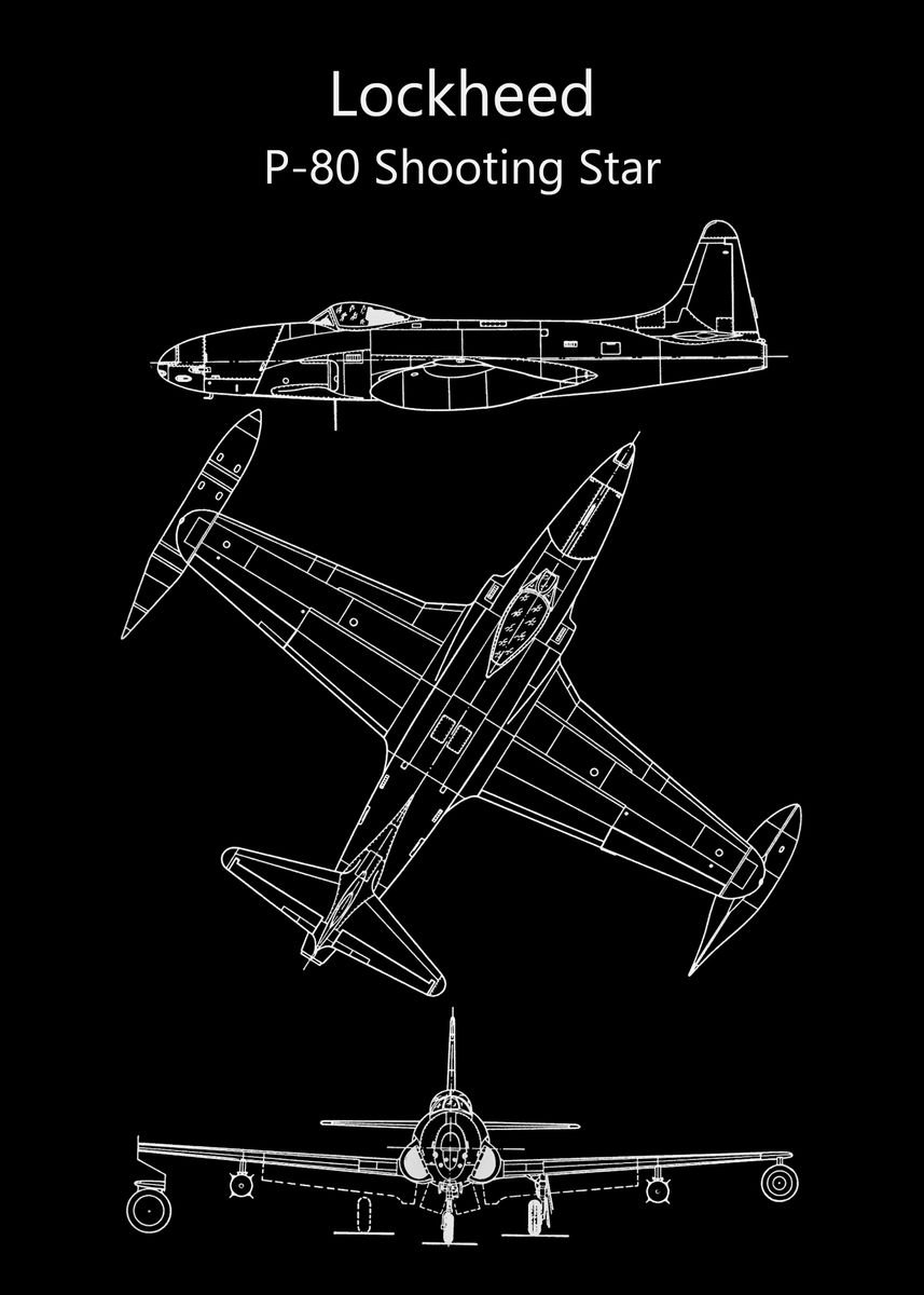 'Lockheed P80 Shooting ' Poster by Number Nine | Displate