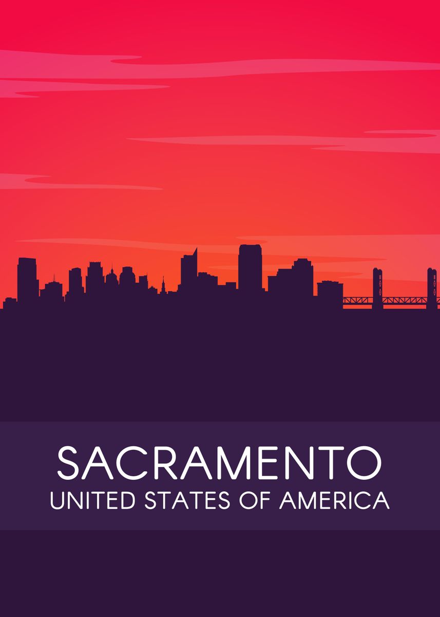 'Sacramento USA' Poster by Evan Arrington | Displate