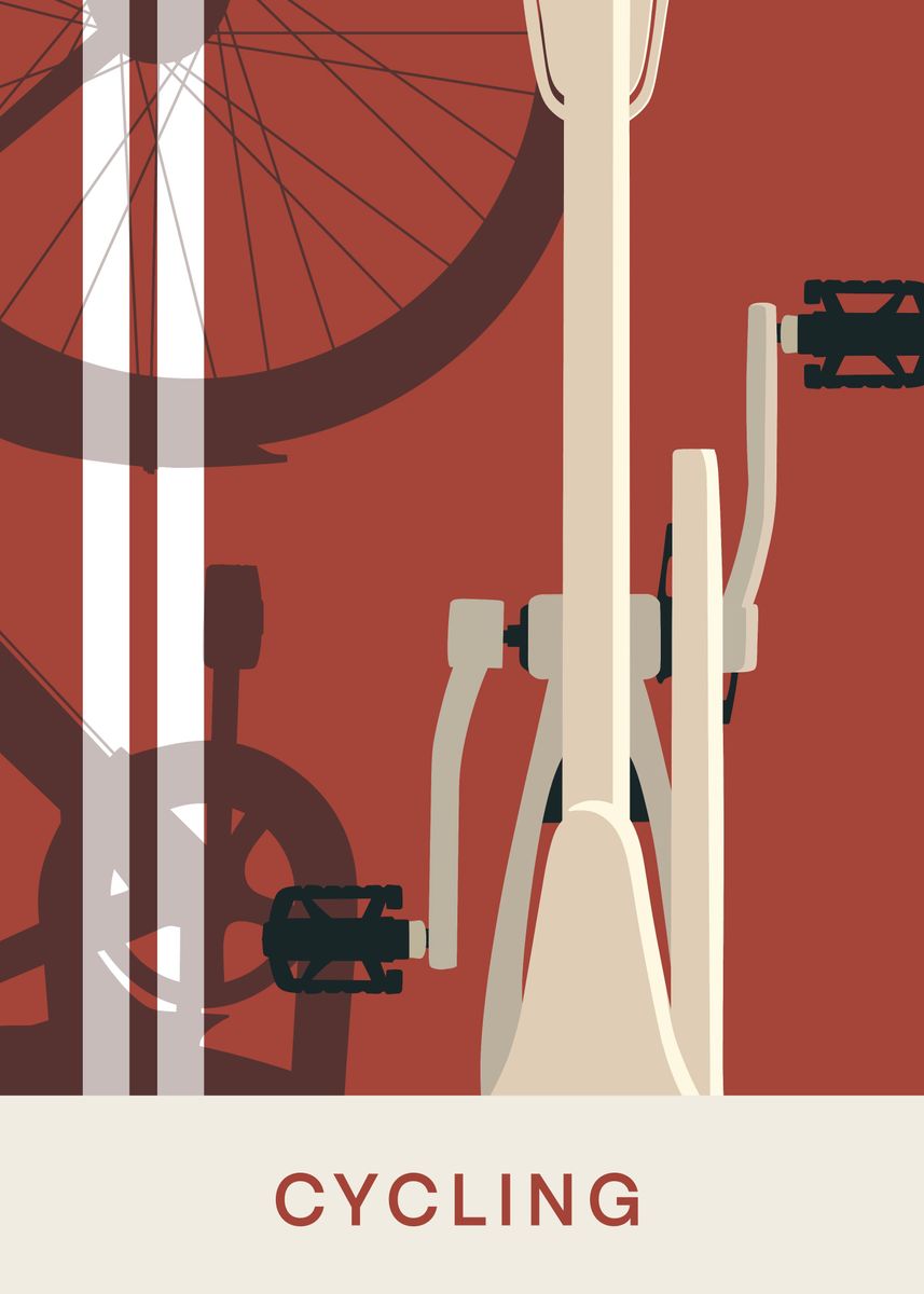'Cycling' Poster, picture, metal print, paint by Biopic Studio | Displate