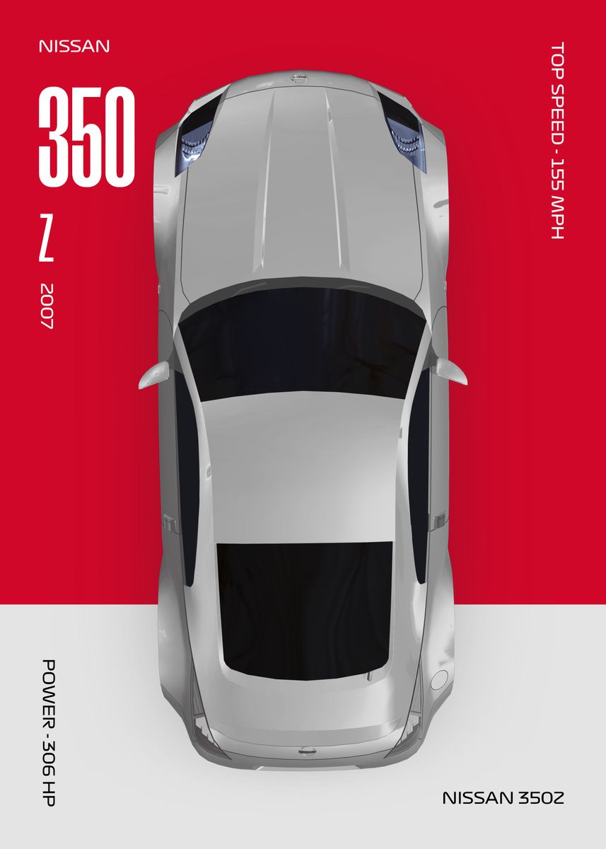 'Nissan 350Z' Poster, picture, metal print, paint by Basues | Displate
