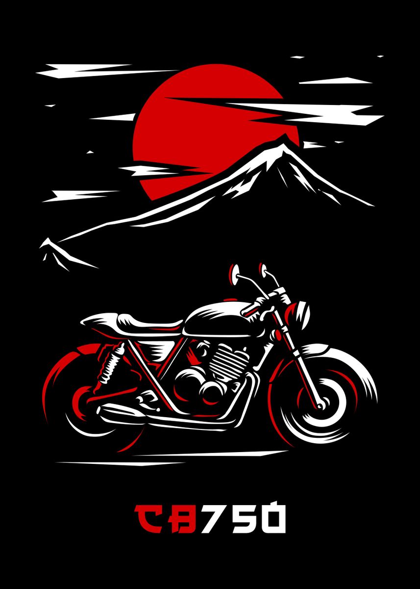 'Honda CB750' Poster, picture, metal print, paint by Faissal Thomas ...