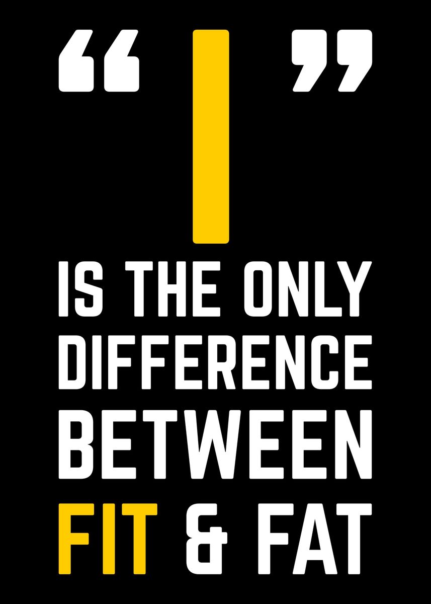 'Fit and Fat' Poster, picture, metal print, paint by albran karan ...