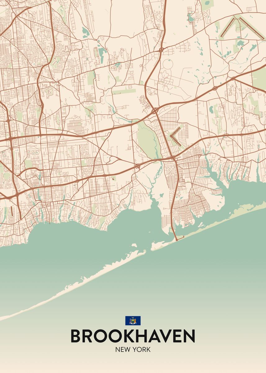 'Brookhaven NY' Poster, picture, metal print, paint by IMR Designs ...