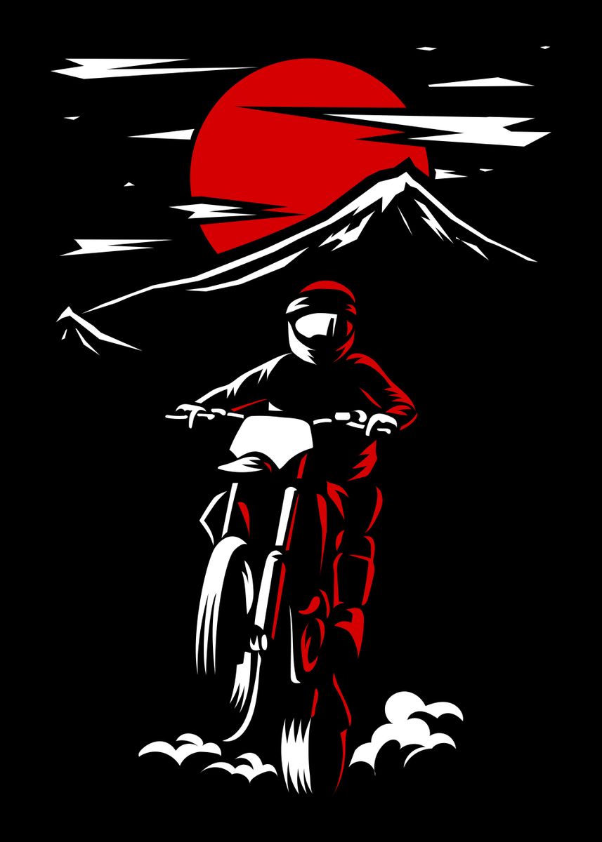 'Rally Racing bike' Poster by Faissal Thomas | Displate