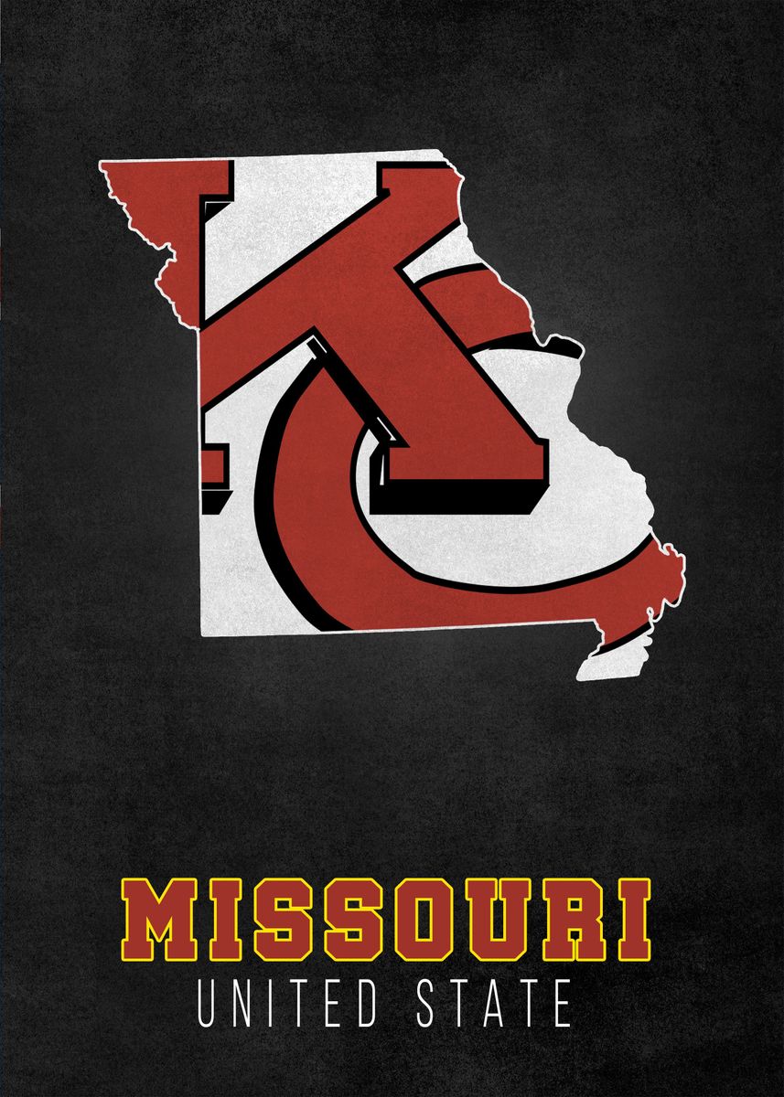 'Missouri State Map' Poster, picture, metal print, paint by Katty ...