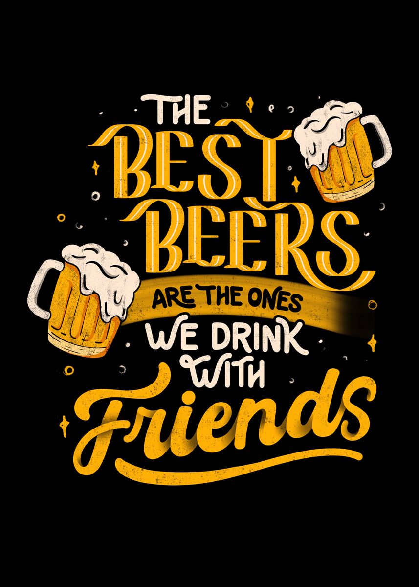 'The Best Beers' Poster by Eduardo Ely | Displate