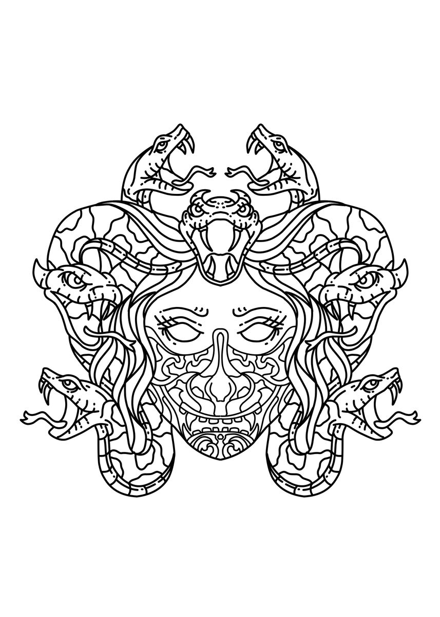 'line human snake' Poster, picture, metal print, paint by tarin muj ...