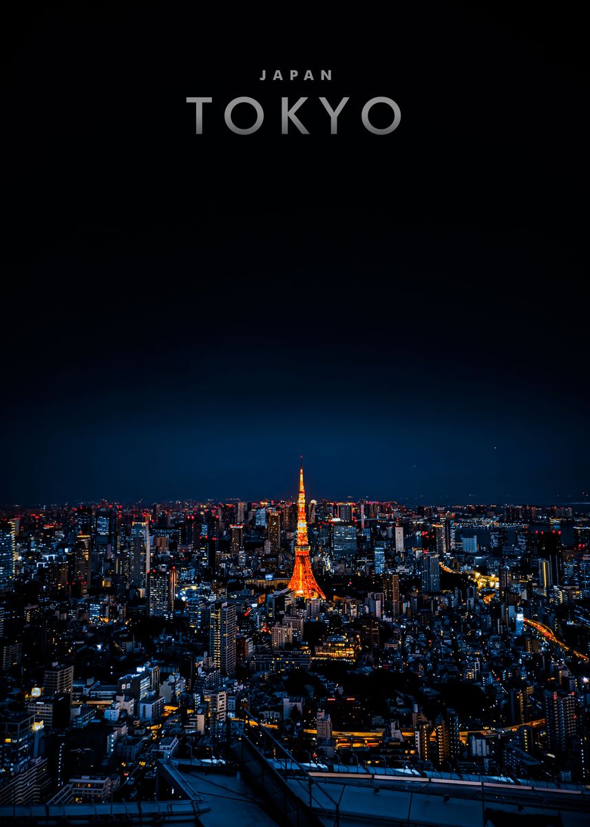 'Tokyo City Metropolitan' Poster, picture, metal print, paint by Merah ...
