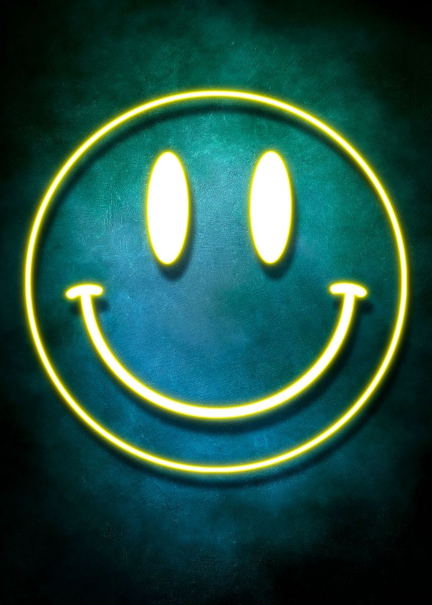 'ACID HOUSE SMILE FACE' Poster, picture, metal print, paint by KIMIDIGI ...