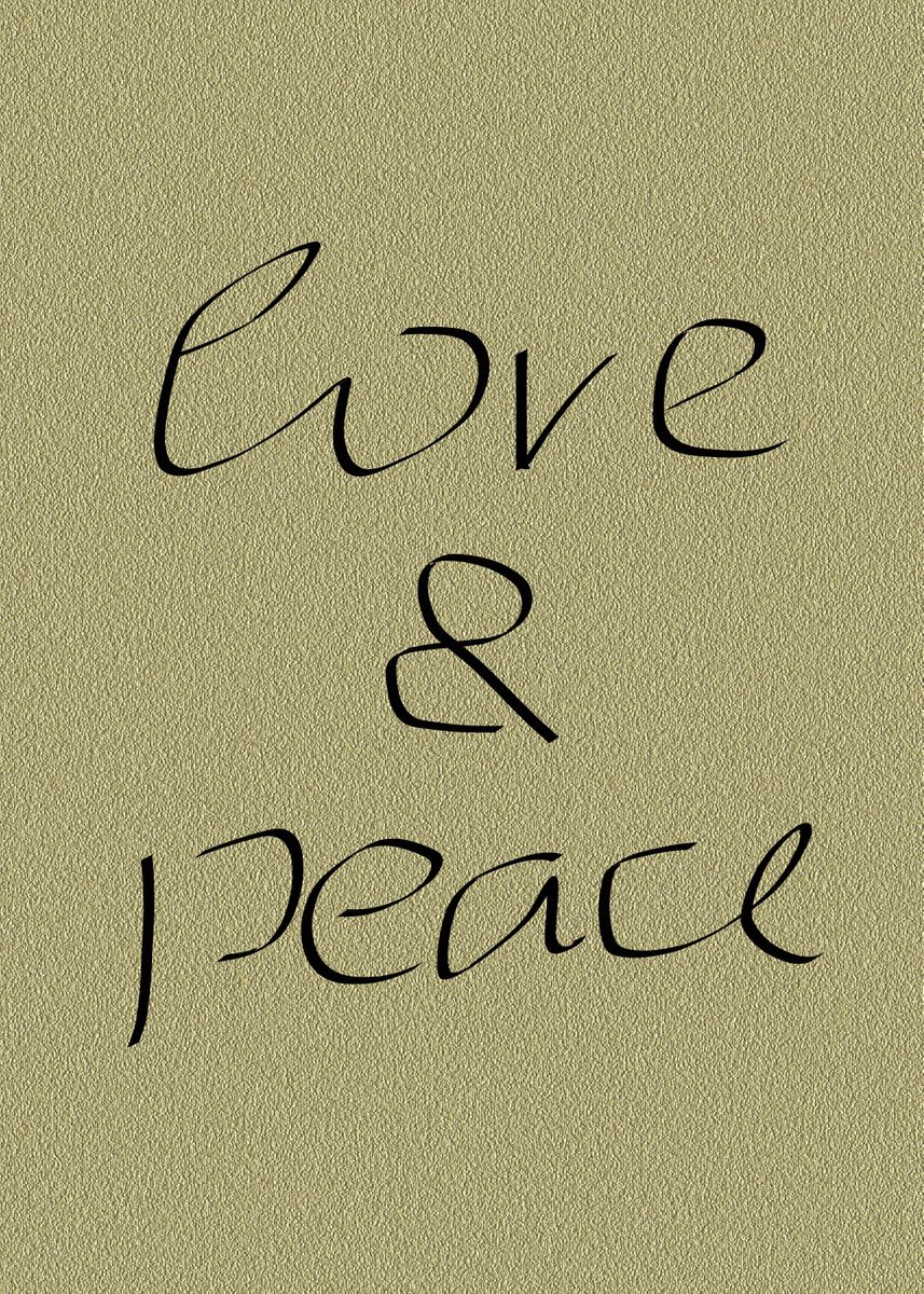 'Love and Peace ' Poster, picture, metal print, paint by Maries Art ...