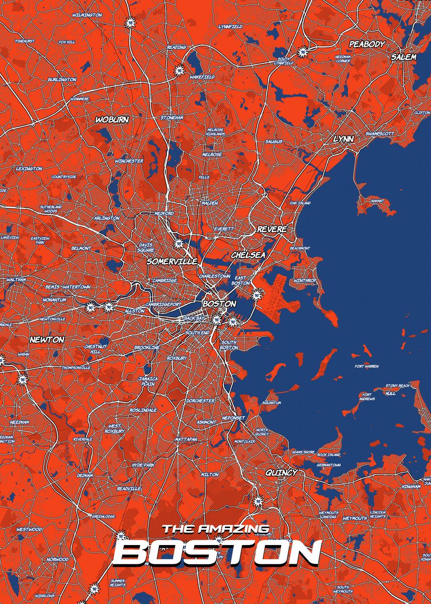 'BOSTON' Poster by Andi Permana | Displate
