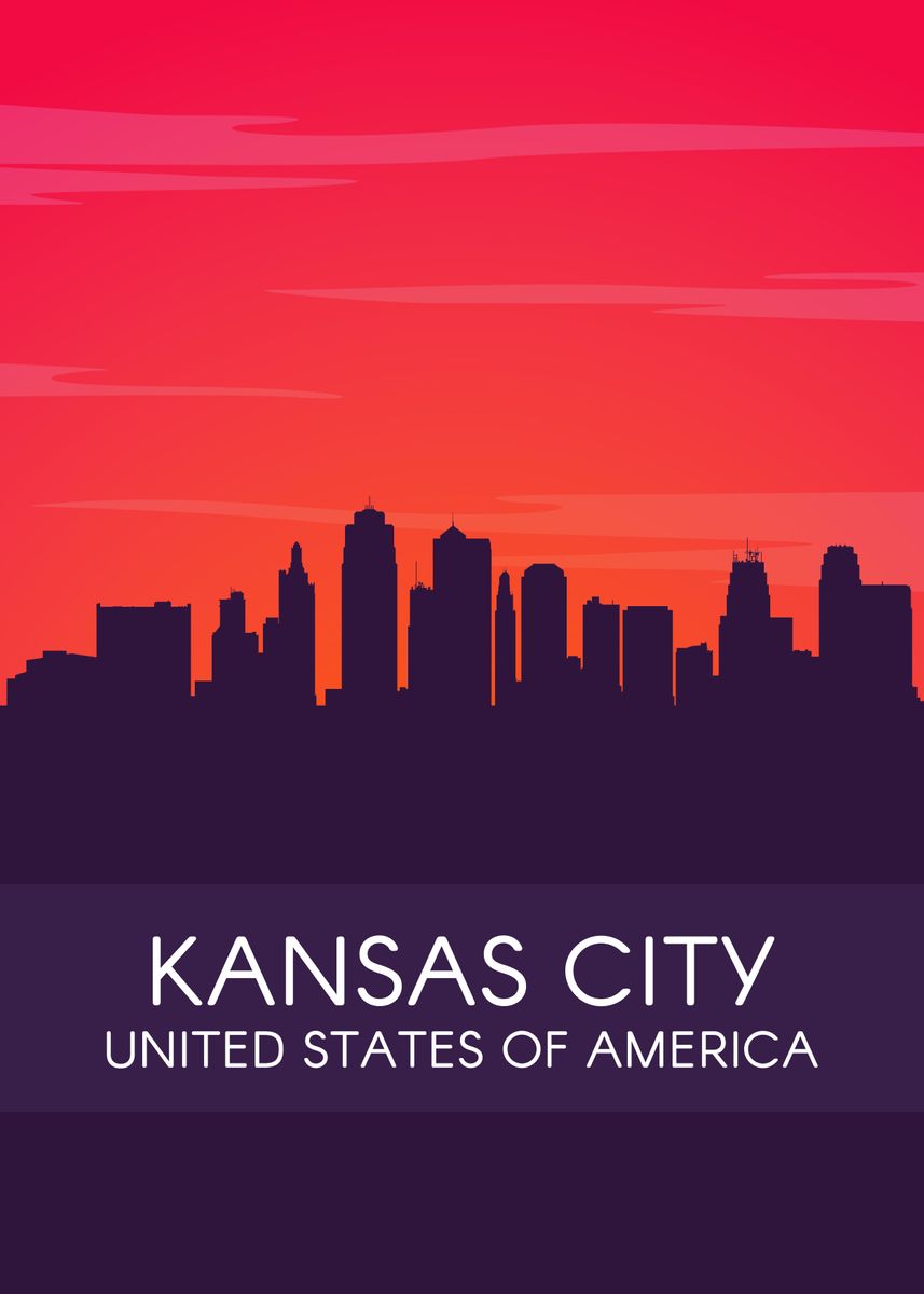 'Kansas city' Poster, picture, metal print, paint by Evan Arrington ...