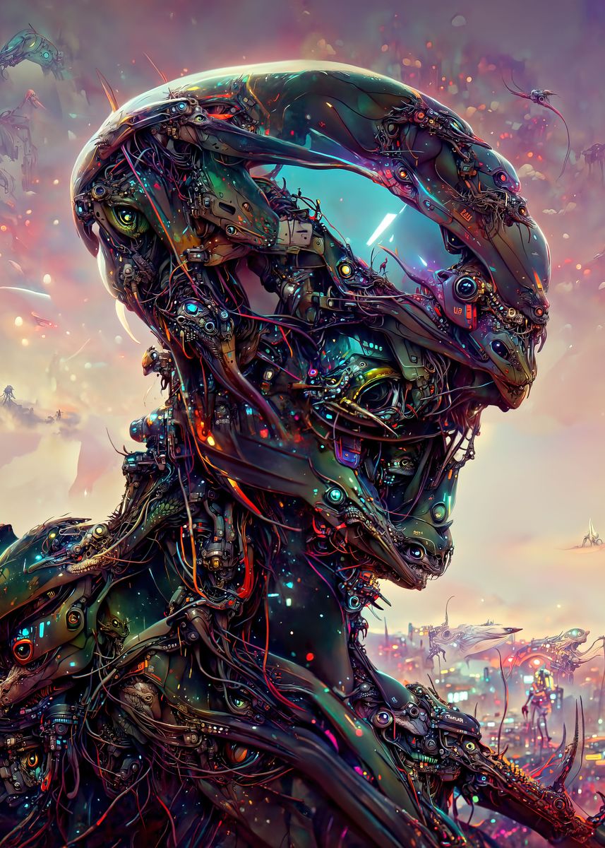 'Alien' Poster, picture, metal print, paint by DervlexArt | Displate