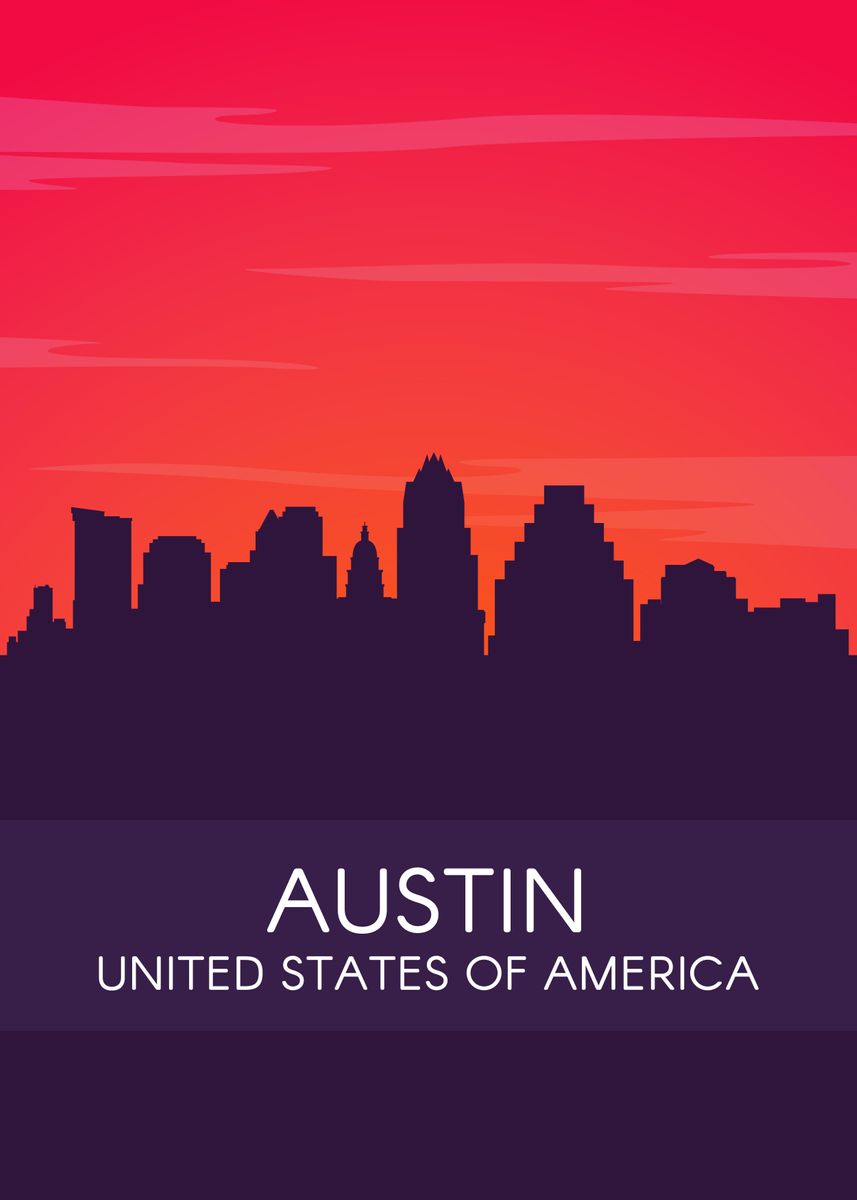 'Austin' Poster by Evan Arrington | Displate