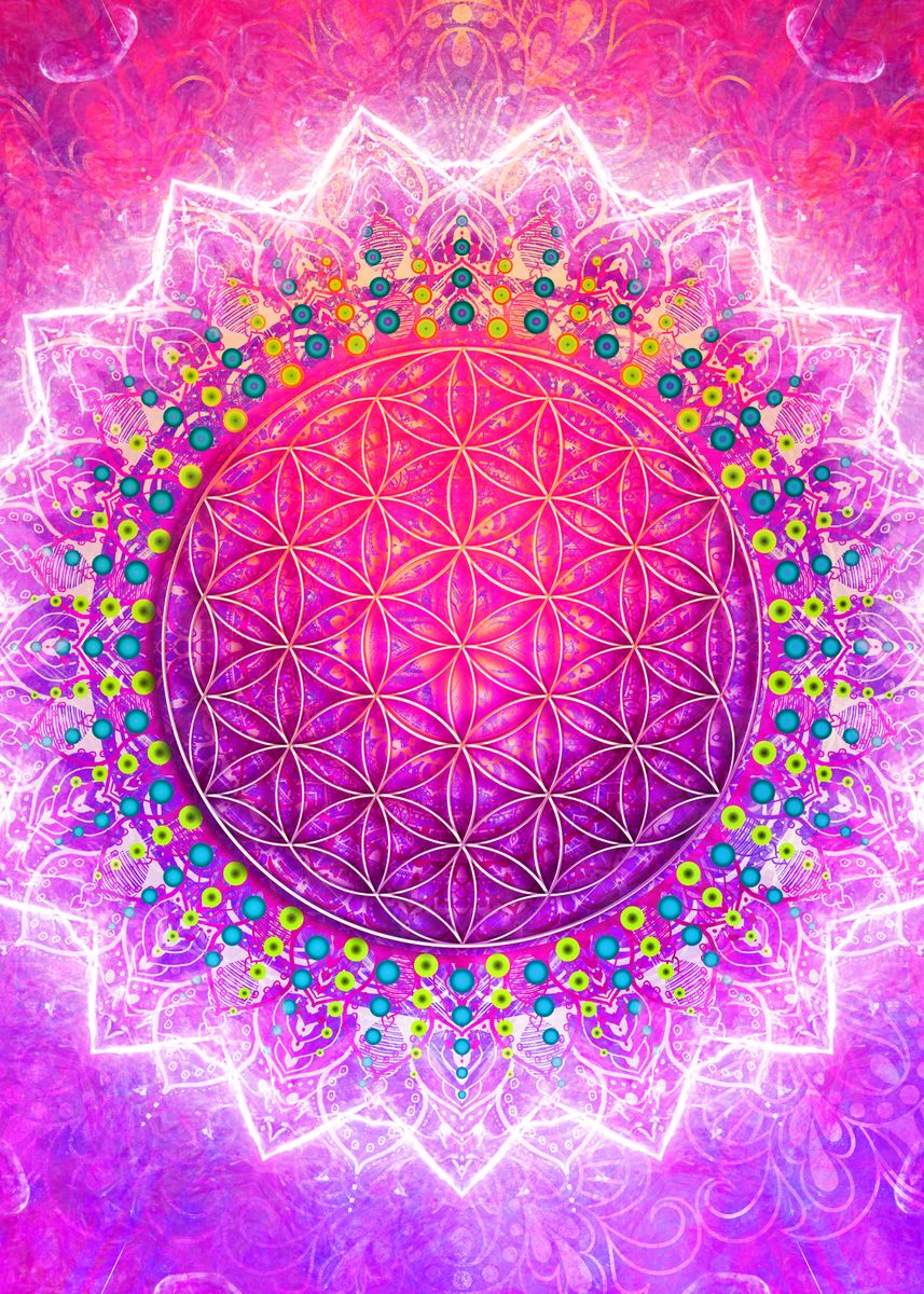 'Flower Of Life' Poster, picture, metal print, paint by Cameron Gray ...
