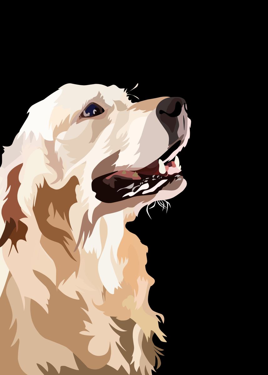 'Pet dog in vector style' Poster by Ihsa Nuddin | Displate