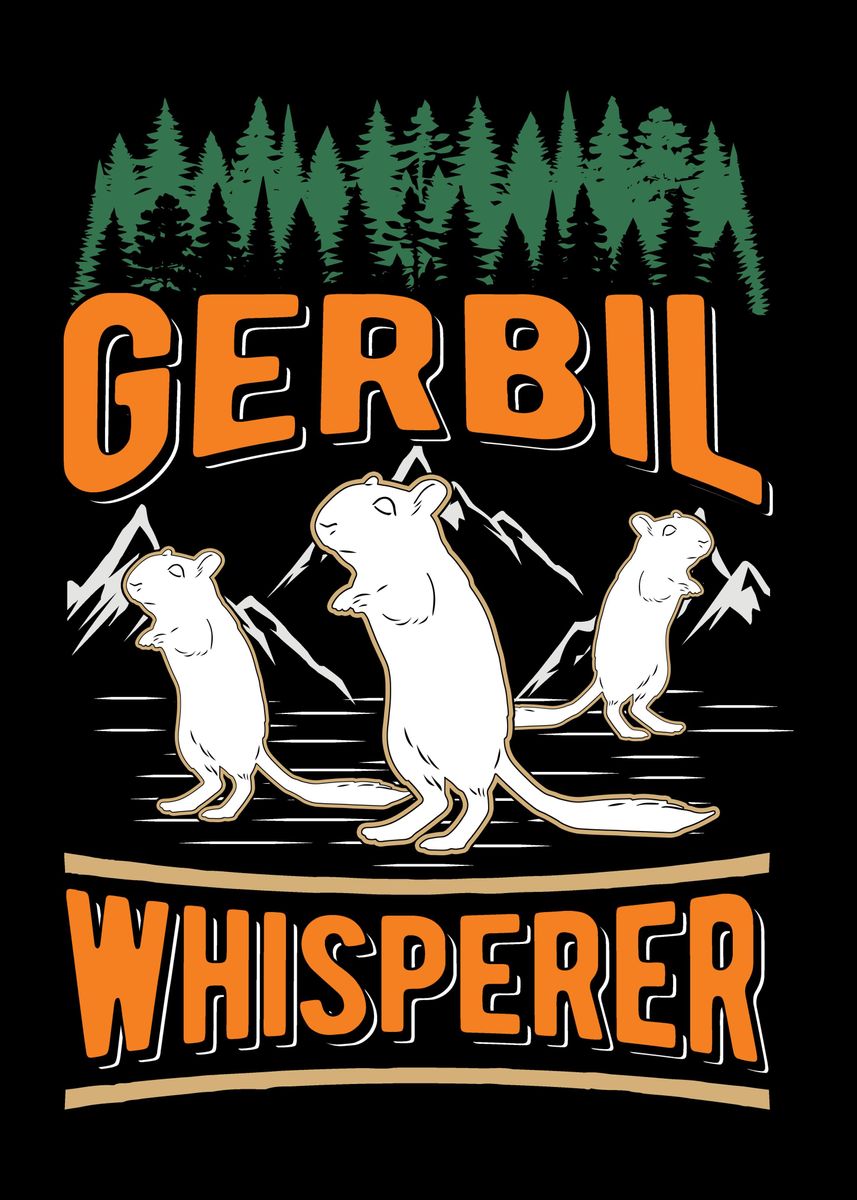 'Gerbil Gift Racing Rat' Poster by FavoritePlates | Displate