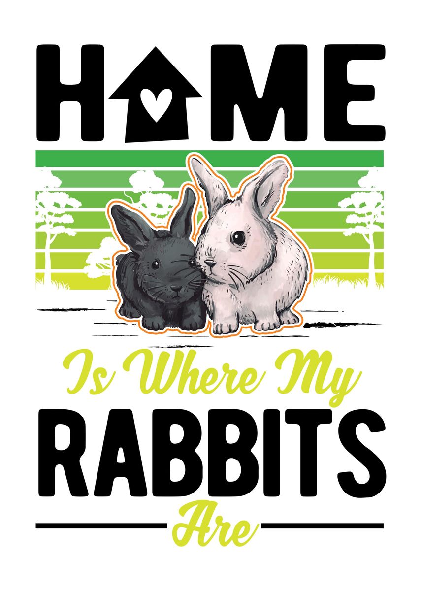 'Rabbit Stable Bunny' Poster, picture, metal print, paint by ...