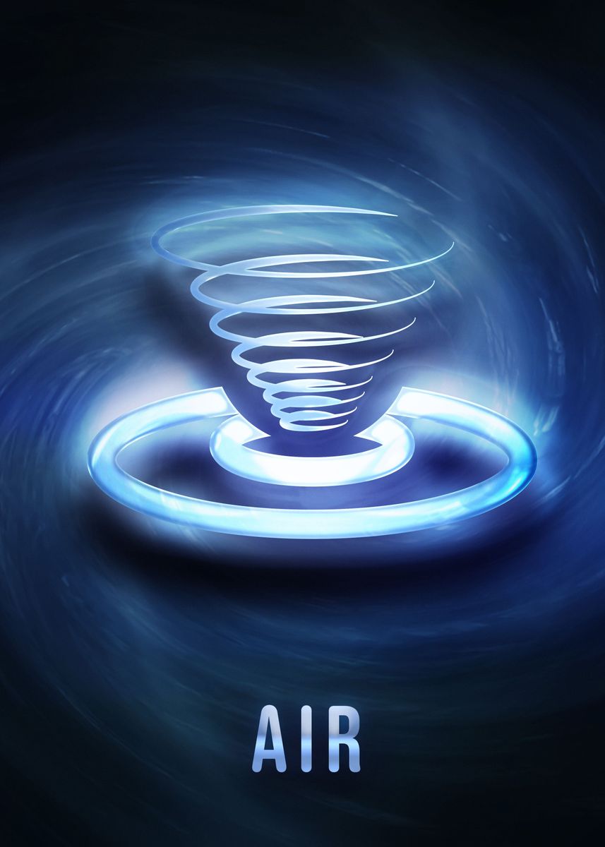 'Air primordial element' Poster, picture, metal print, paint by Kitty ...