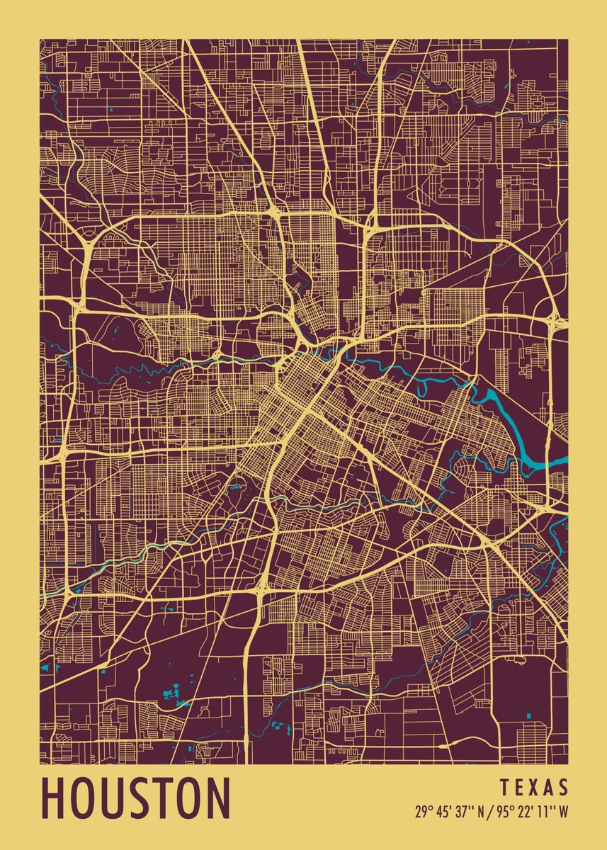 'Houston' Poster by Miracle Studio | Displate