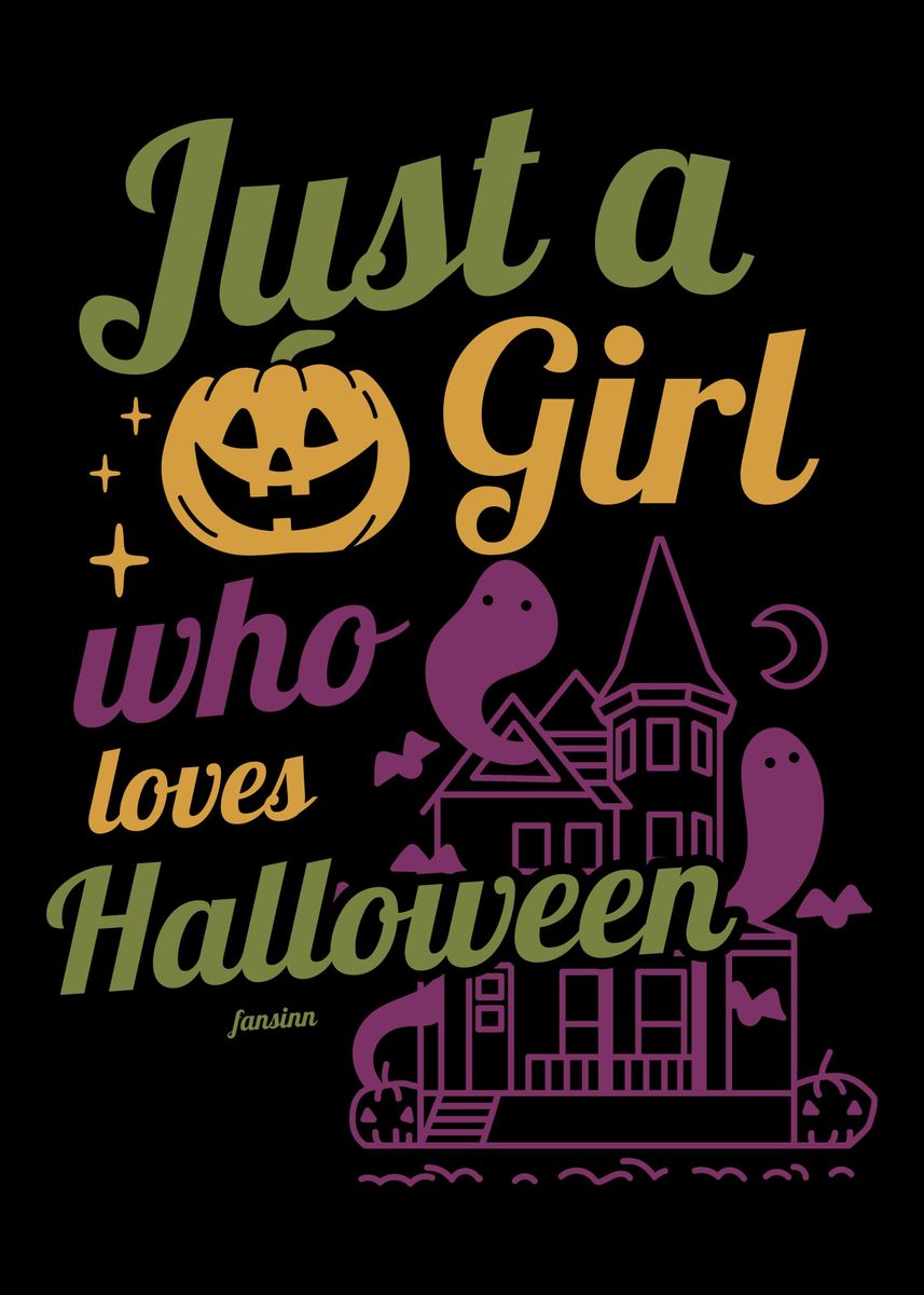 'Only one girl loves Hallow' Poster, picture, metal print, paint by ...